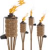 ONETHATCH® Bamboo Torch (Brown) | Citronella Tiki Torches