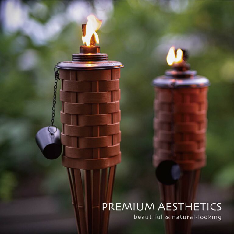 ONETHATCH® Bamboo Torch (Brown) | Citronella Tiki Torches